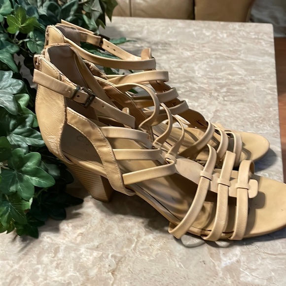 Cityclassified | Shoes | City Classified Strappy Low Heels In Nude ...